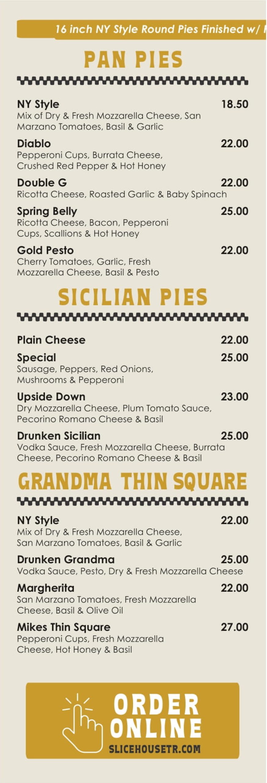 Slice House TR - NY style pies